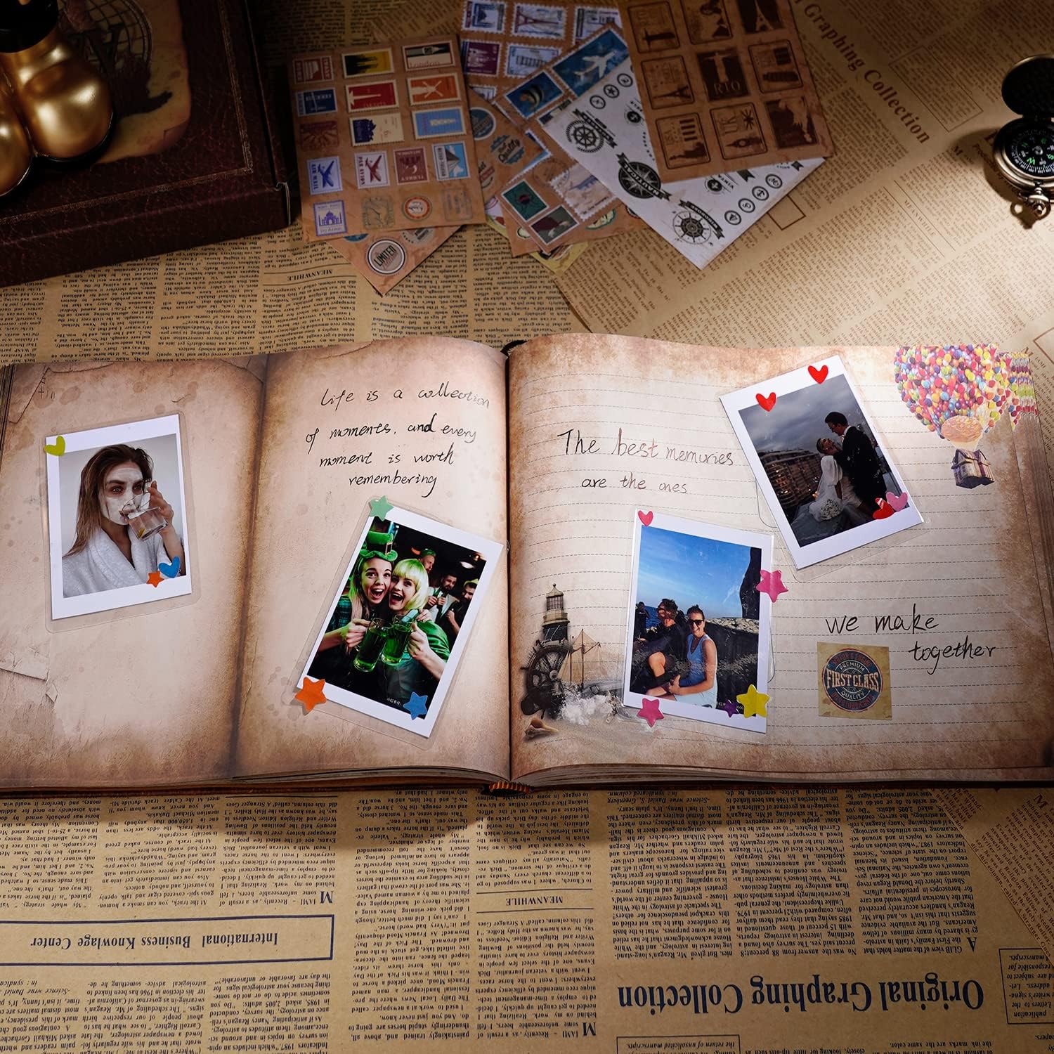 Направи си сам албум за снимки, WALALLA, 25 x 20 см, 180 страници, син ...