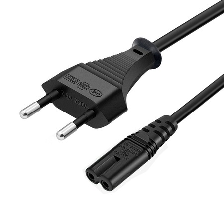 Cablu de alimentare TV, JENUOS®, lungime 1.8m, mufa Euro cu 2 pini la ...