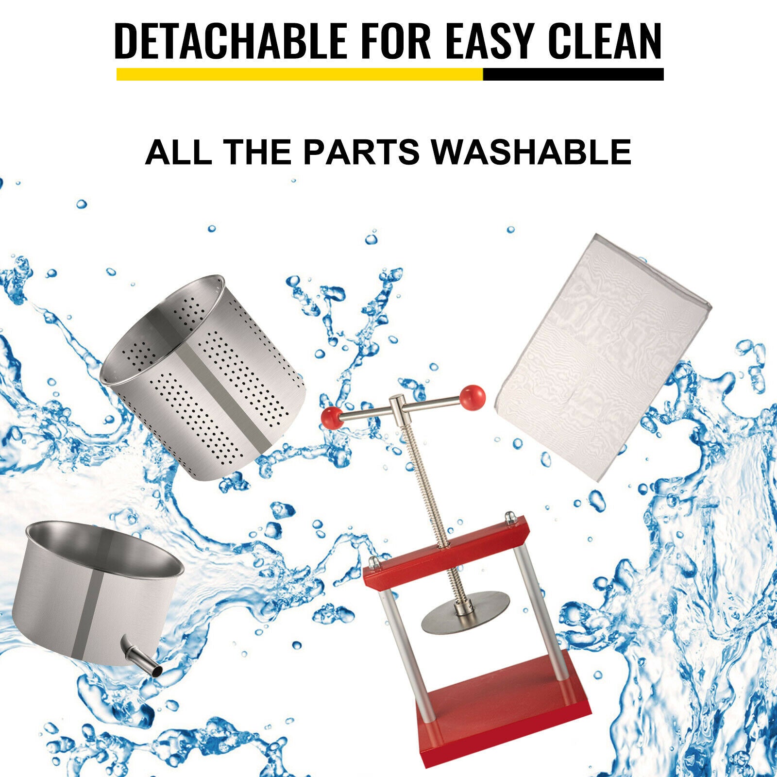 Extractor de suc, manual, otel inoxidabil, 3.5L - eMAG.ro