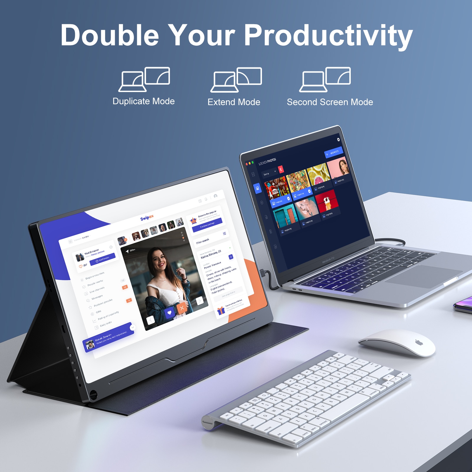 Monitor portabil 15.6" 1920*1080 60hz 1200:1 300cd/m2 16.7M(8-bit ...