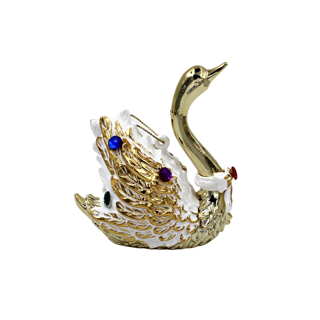 Decoratiune din acril model lebada aurie - eMAG.ro