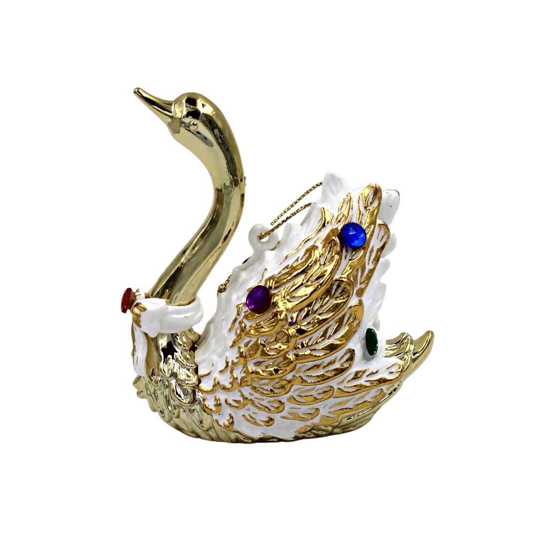 Decoratiune din acril model lebada aurie - eMAG.ro