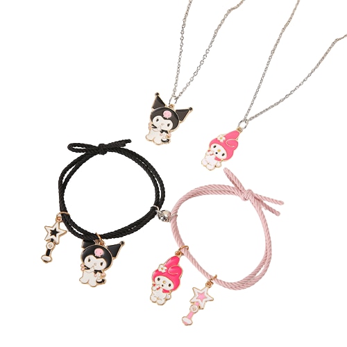 Set complet de bratari tip snur si lantisoare cu magnet pentru prieteni ...