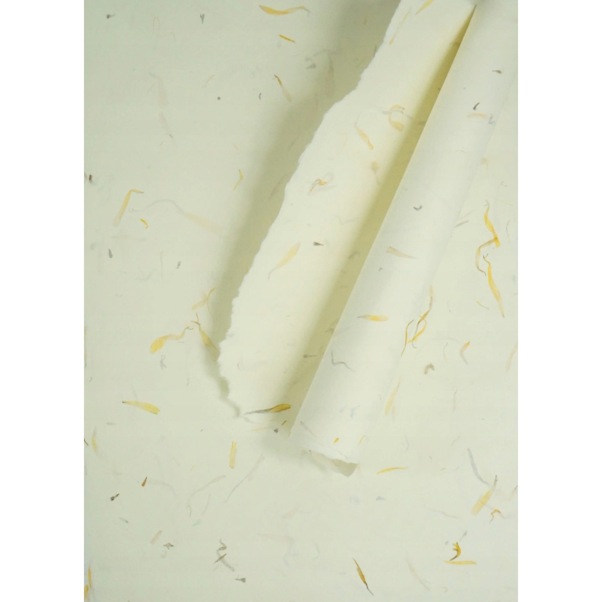 Hartie florala decorativa realizat handmade manual - galbenele buc. 5A4 ...