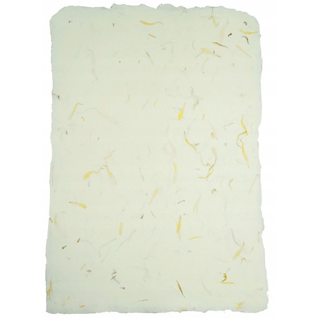 Hartie florala decorativa realizat handmade manual - galbenele buc. 5A4 ...