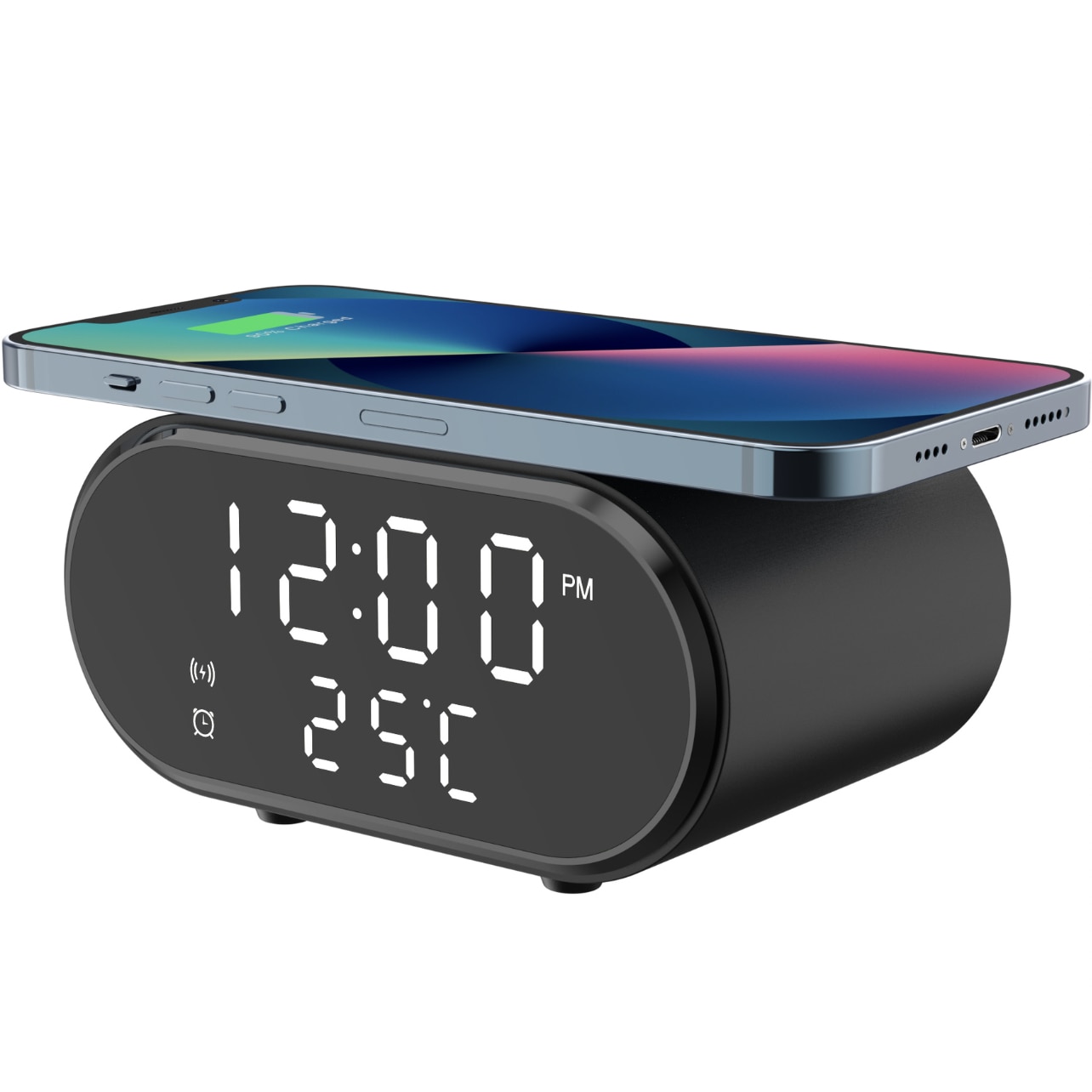 Ceas Electronic LED, Afisaj Digital, Functie Incarcator Wireles Fast ...