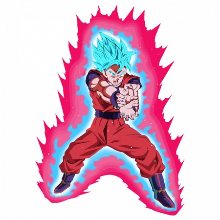 Set 5 bucati, Sticker decorativ, Goku Super Saiyan Blue Dragon Ball ...