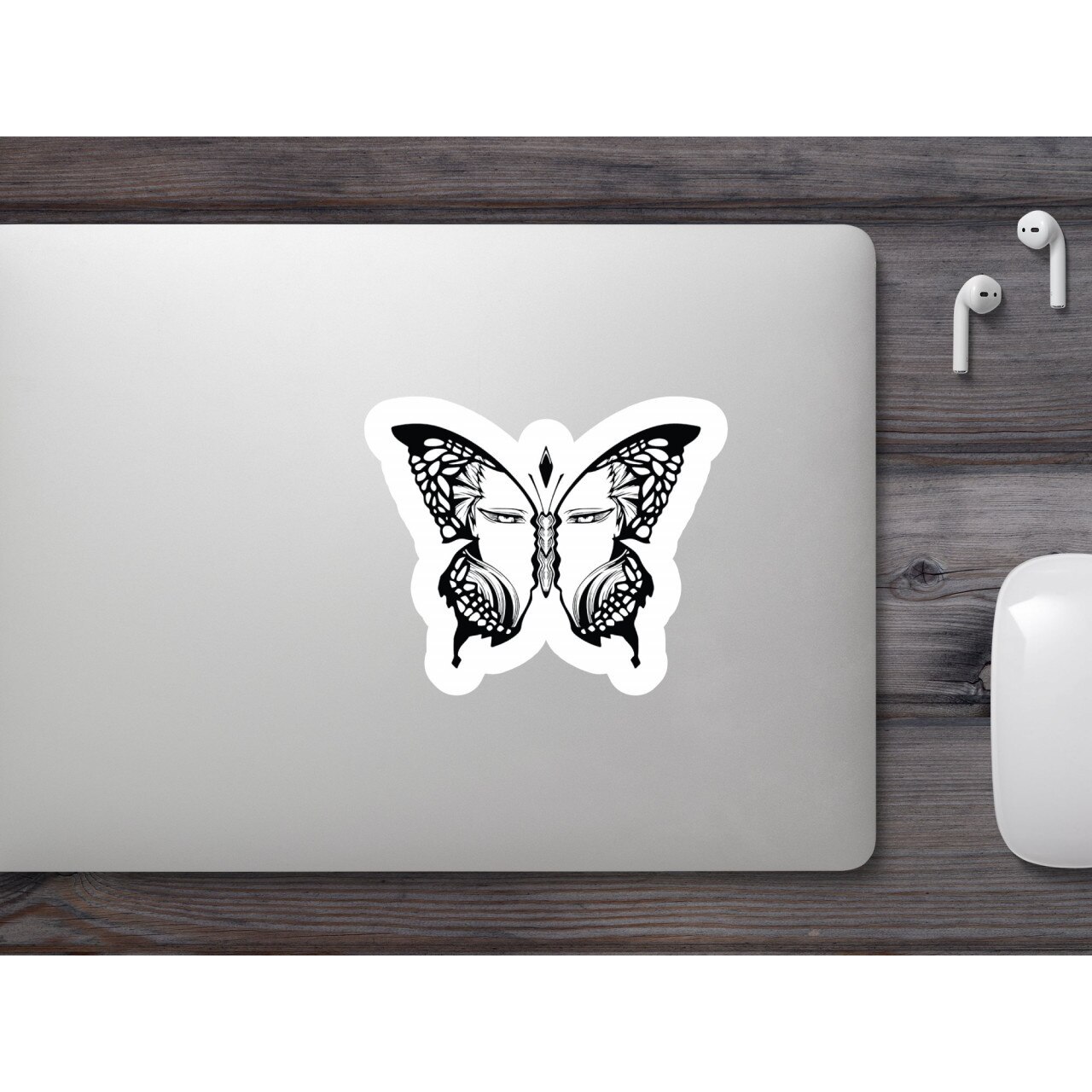 Set 4 bucati, Sticker decorativ, Fluture in chip de femeie, Rezistent ...