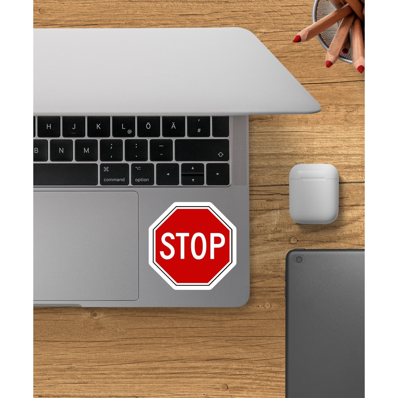 Set 4 bucati, Sticker decorativ, Indicator rutier STOP, Rezistent la ...