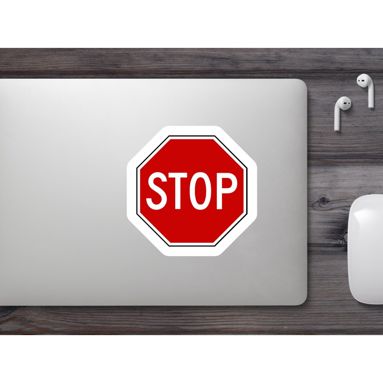 Set 4 bucati, Sticker decorativ, Indicator rutier STOP, Rezistent la ...