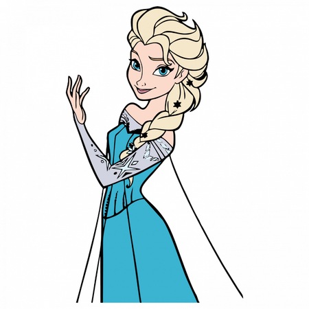 Set 5 bucati, Sticker decorativ, Frozen Elsa cu stele in par, Rezistent ...