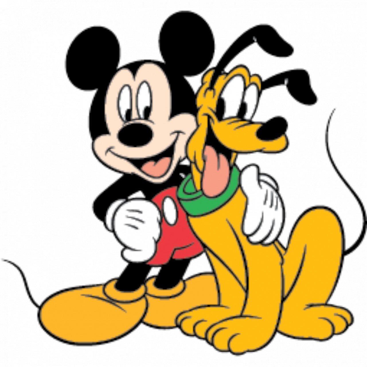 Set 4 bucati, Sticker decorativ, Mickey si Pluto prieteni, Rezistent la ...