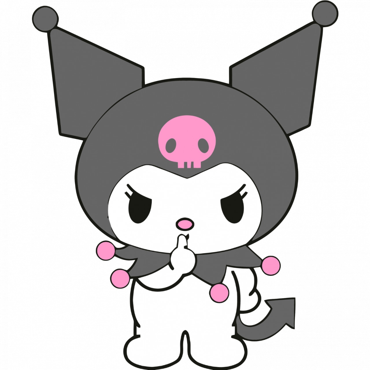 Set 4 bucati, Sticker decorativ, My Melody Kuromi furioasa, Rezistent ...