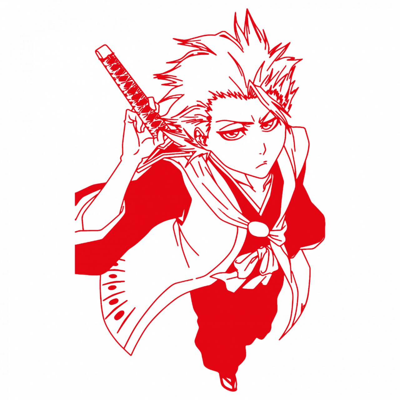 Set 4 bucati, Sticker decorativ, Bleach Toshiro Hitsugaya Anime ...