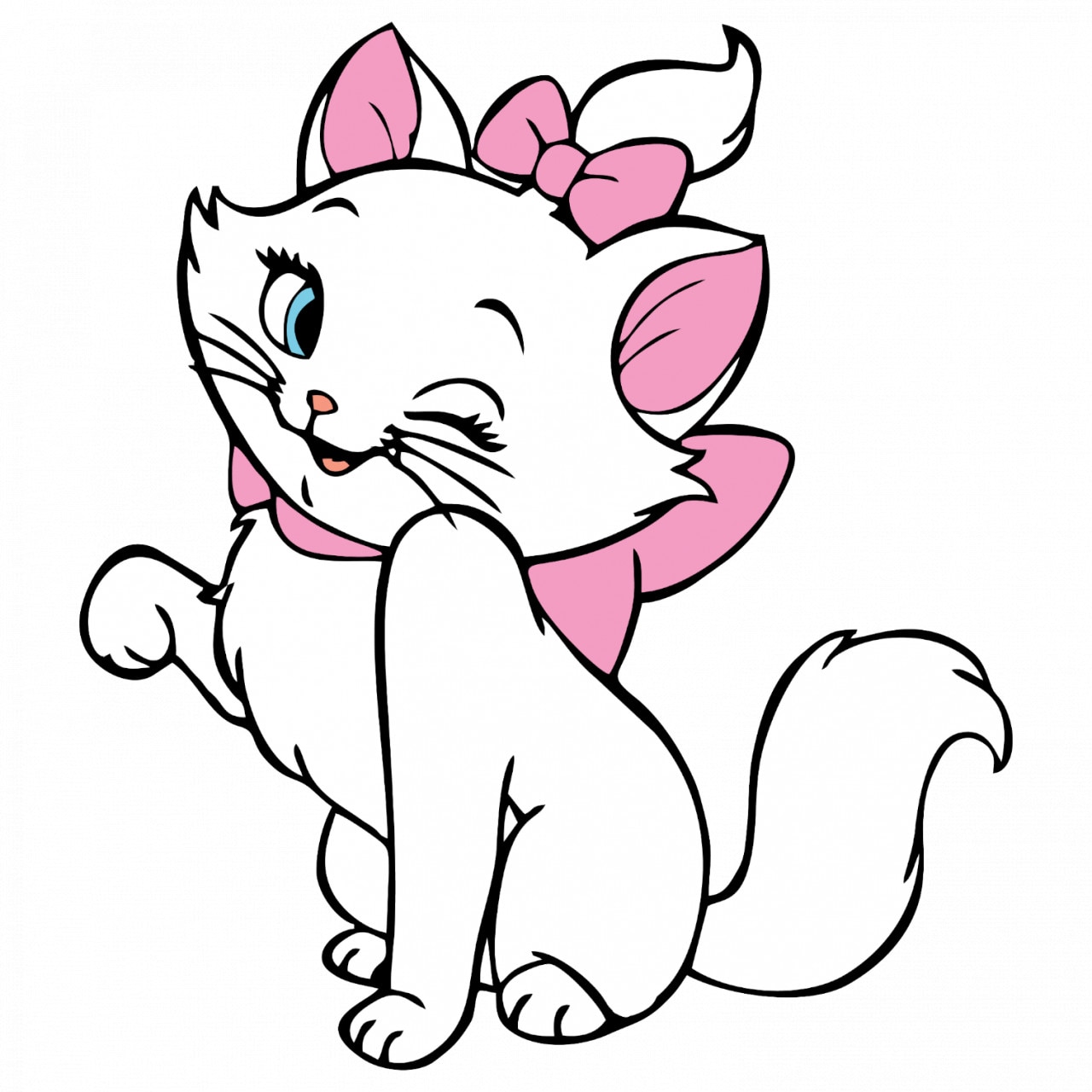 Set 5 bucati, Sticker decorativ, The Aristocats, Marie pisica alba ...