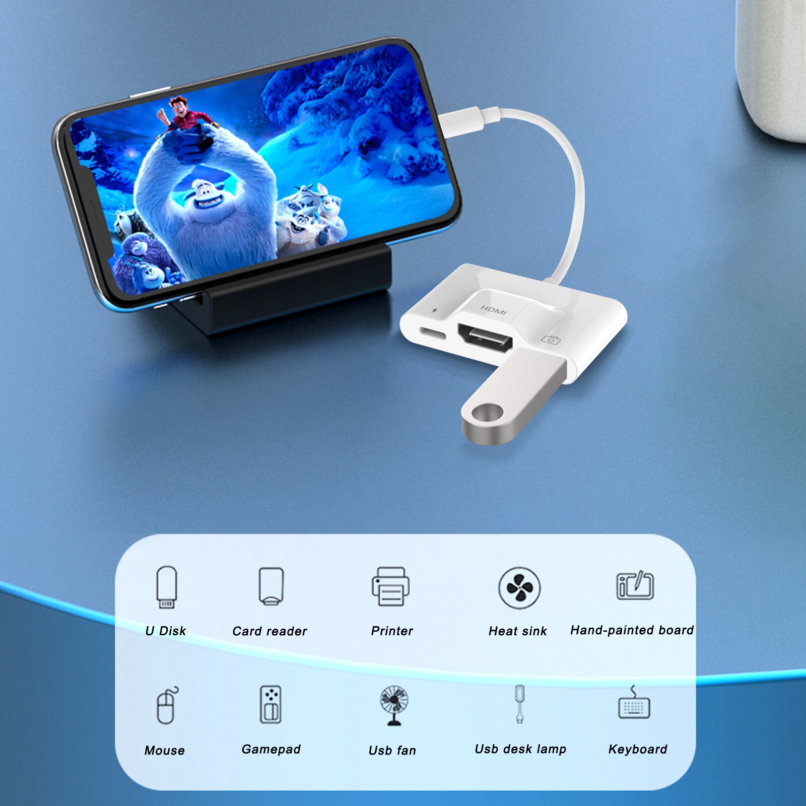 Adaptator HDMI, LXJTHT, Alb - eMAG.ro