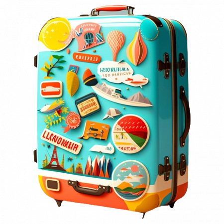 Set 4 bucati, Sticker decorativ, Troller decorat cu timbre, Rezistent ...