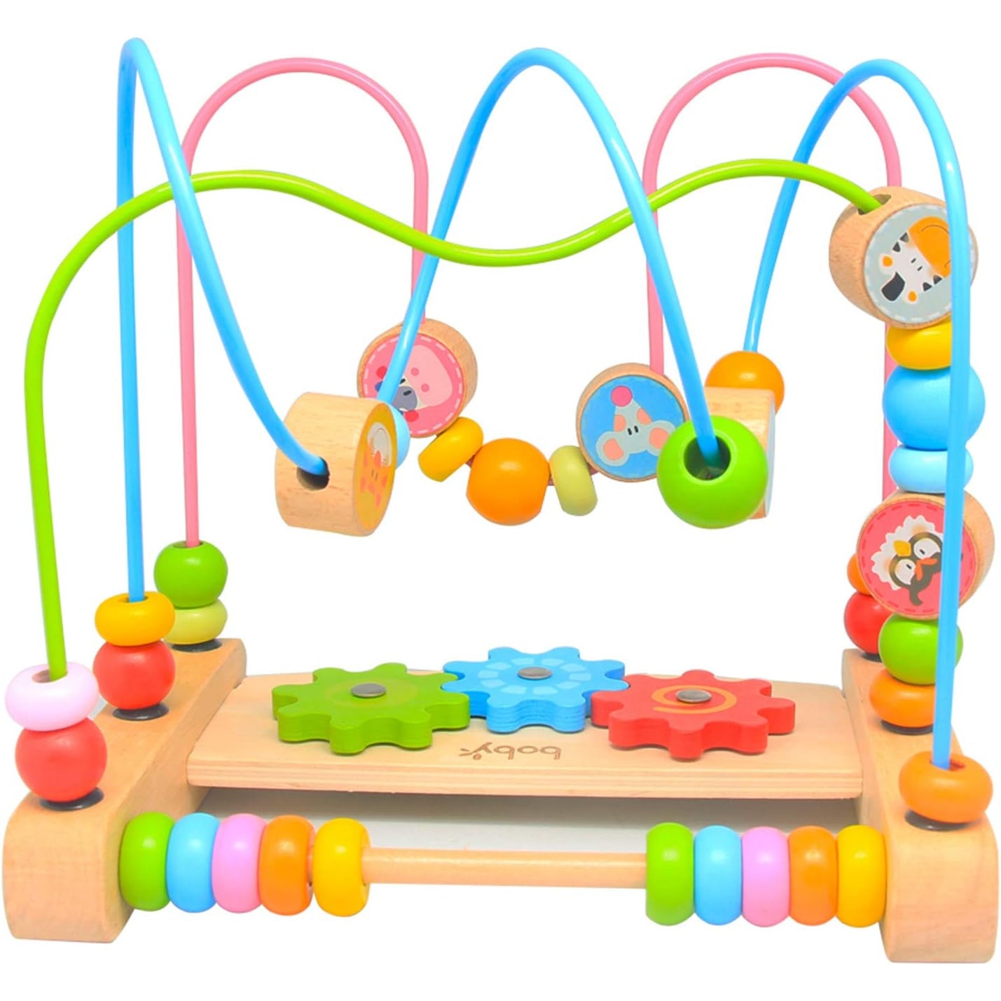 Jucarii din lemn Montessori, Lemn, Margele, Labirint, Cerc educativ cu ...