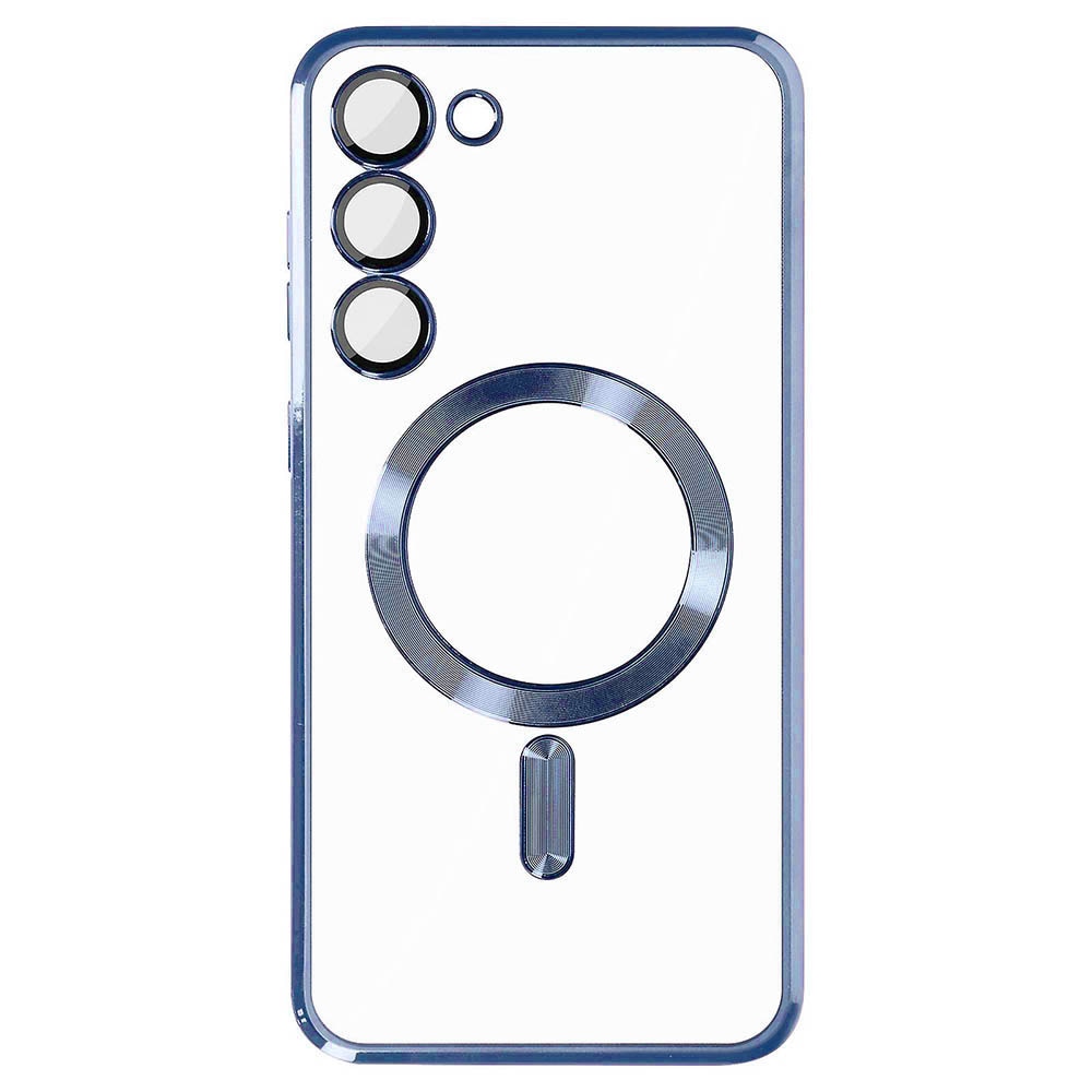 Husa tip MagSafe compatibila cu Samsung Galaxy S21 FE, Snap-On Electroplate, Protectie camere ...