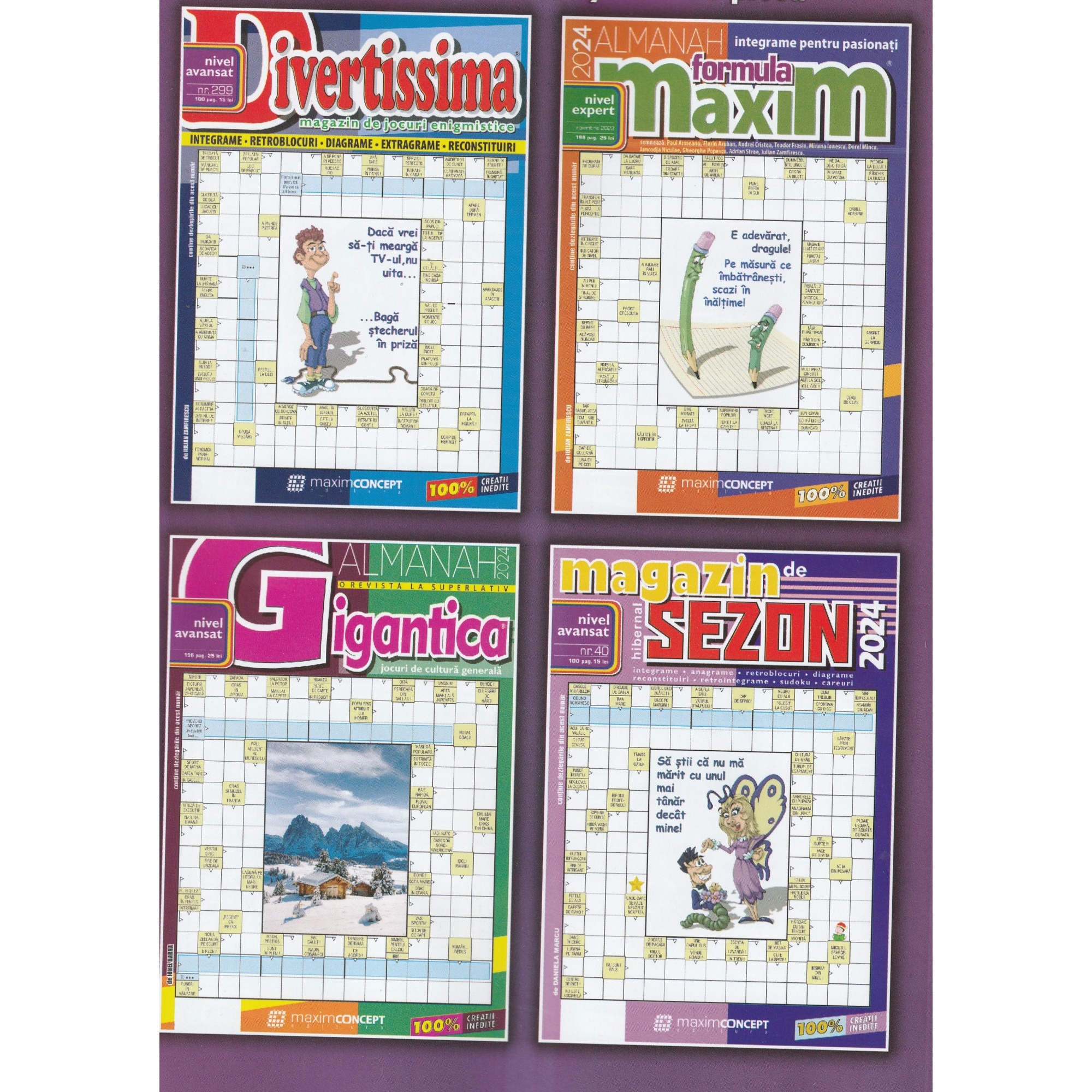 Pachet de 4 reviste integrame (Almanah Gigantica 2024, Almanah Formula Maxim 2024, Magazin de ...