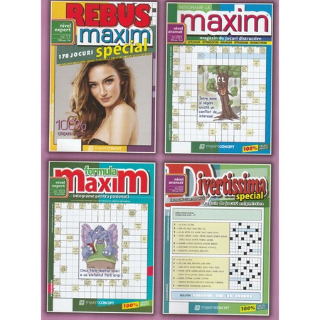 Pachet de integrame Rebus Maxim special, integrame La Maxim, Integrame ...