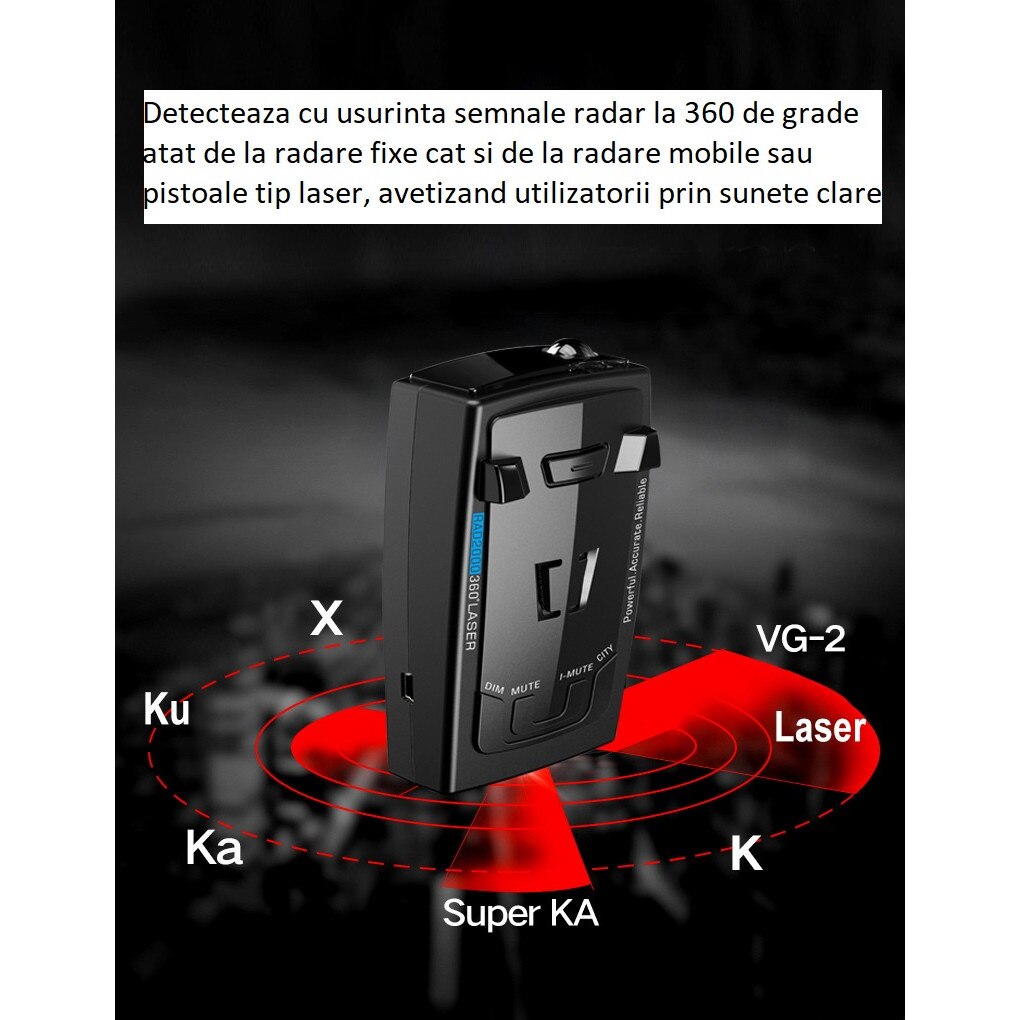 Detector Radar MMASEL, RAD 2000 PRO, Detectie Banda X K KA, Detectand ...