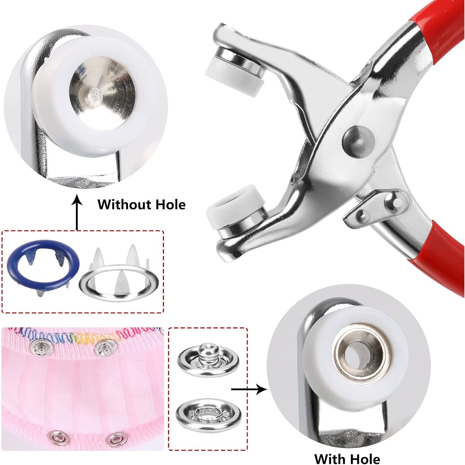 Set 200 butoane cu snap, Daladen, 9.5 mm, Multicolor - eMAG.ro