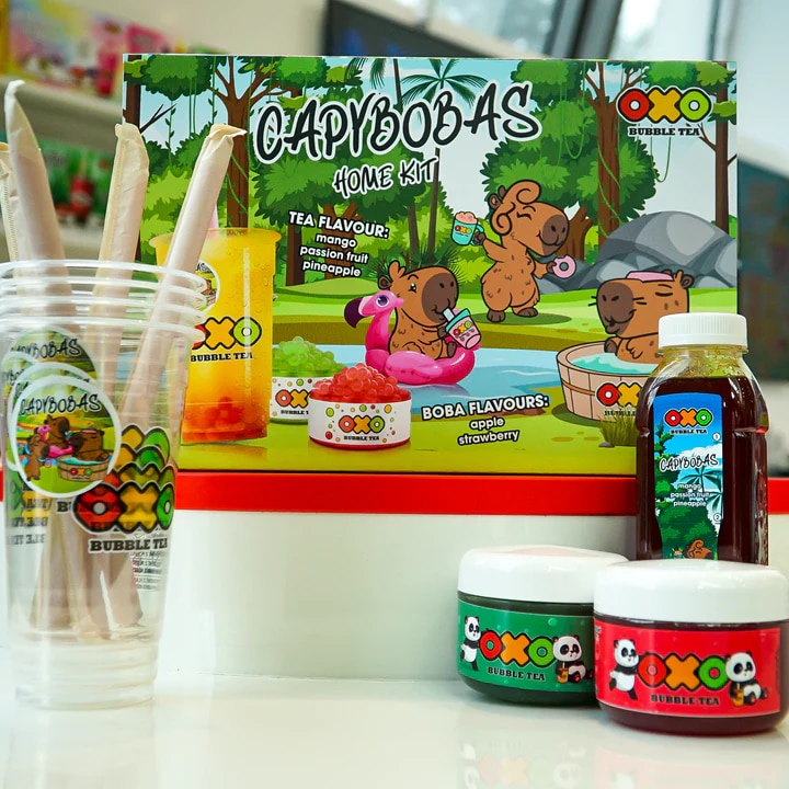 Ceai, Bubble Tea Oxo, Capy Bobas, home kit, 4 portii pentru acasa ...