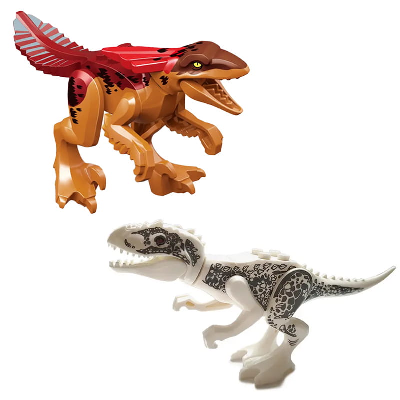 Blocuri de constructie de dinozauri - figurina din plastic Fire Raptor ...