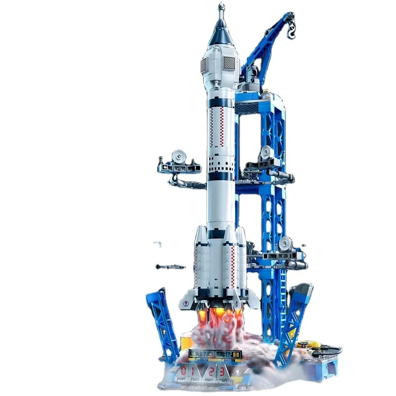 Set constructie nava spatiala pentru copii, 458 piese de constructie ...