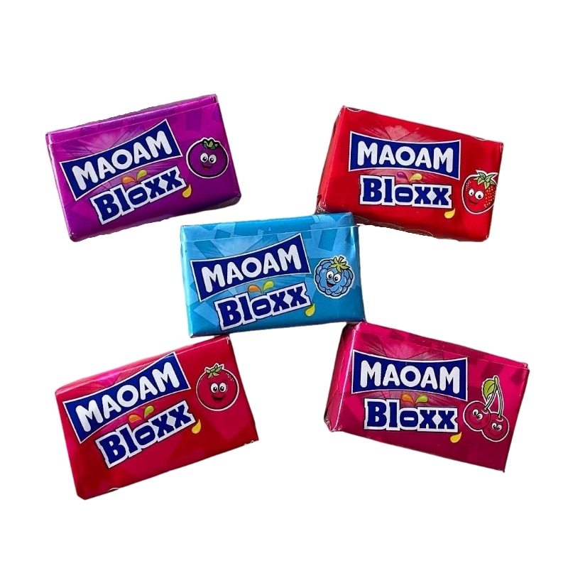 Caramele Haribo Maoam Bloxx, Wild Red Berries, cutie 50 buc x 22 grame ...