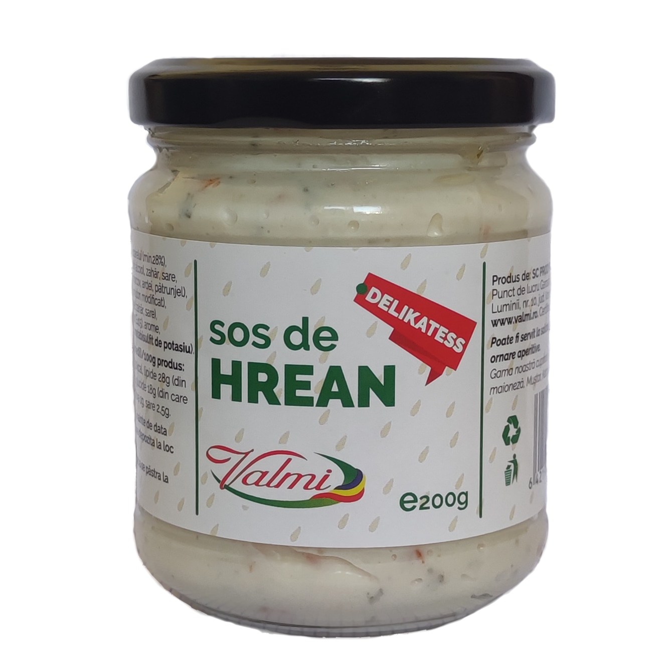 Sos de hrean (cu legume) 200g, Valmi, 3buc/set - eMAG.ro