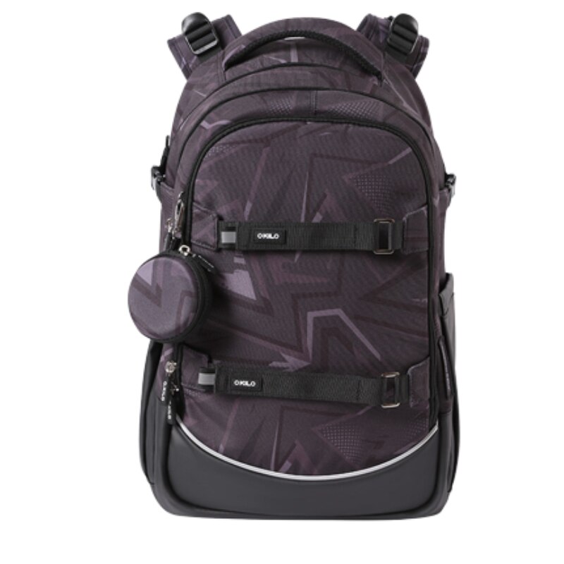 Ghiozdan scolar ergonomic DAMAIU Black Arrow, perna lombara, greutate ...