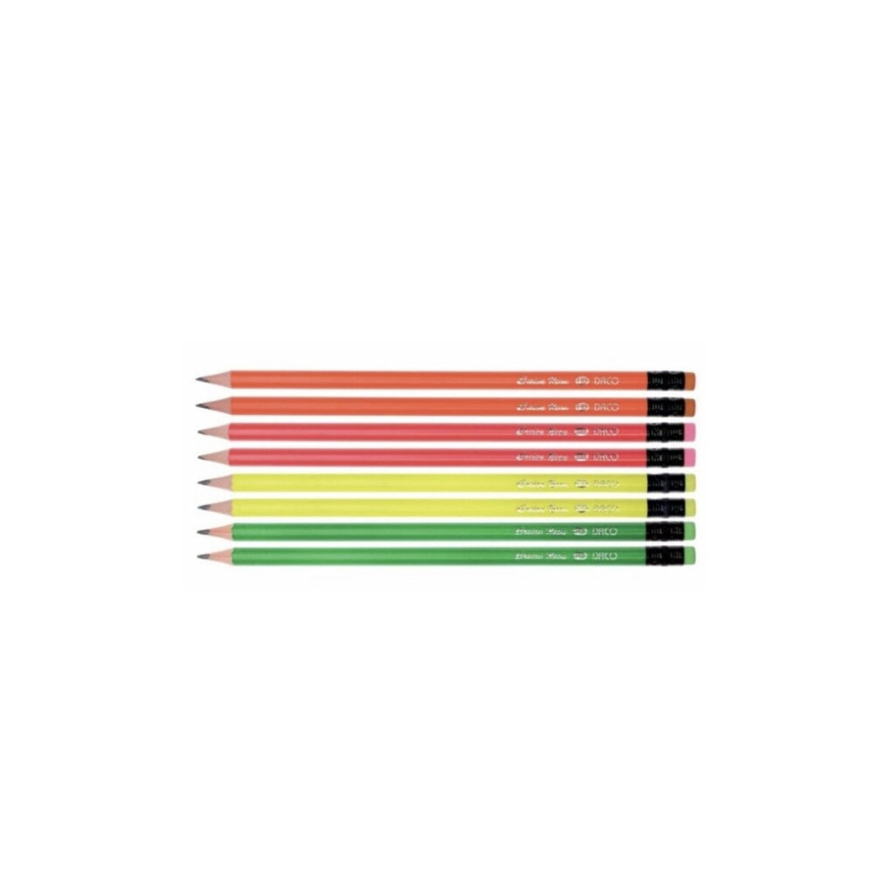 Creioane HB cu radiera fluorescente, set 12 - eMAG.ro