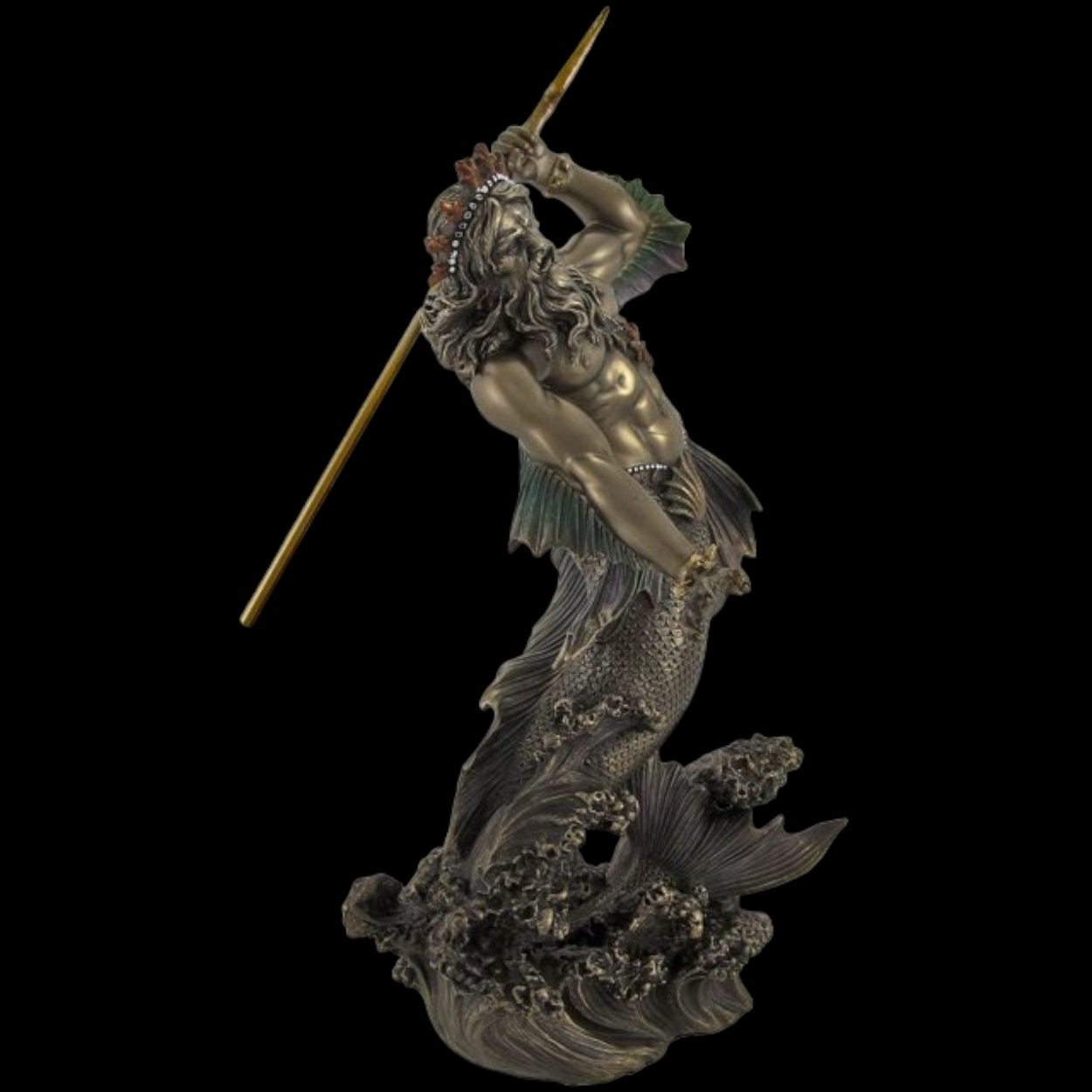 Figurina, Poseidon Zeul Marii Si Al Oceanelor, Rasina Acoperita cu ...