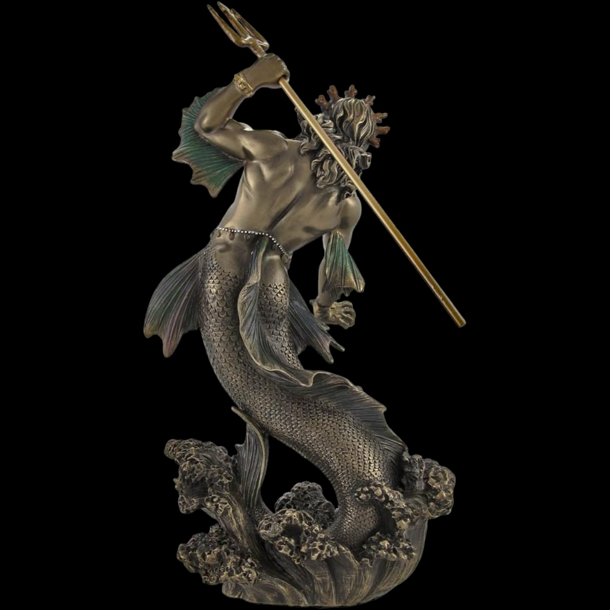 Figurina, Poseidon Zeul Marii Si Al Oceanelor, Rasina Acoperita cu ...