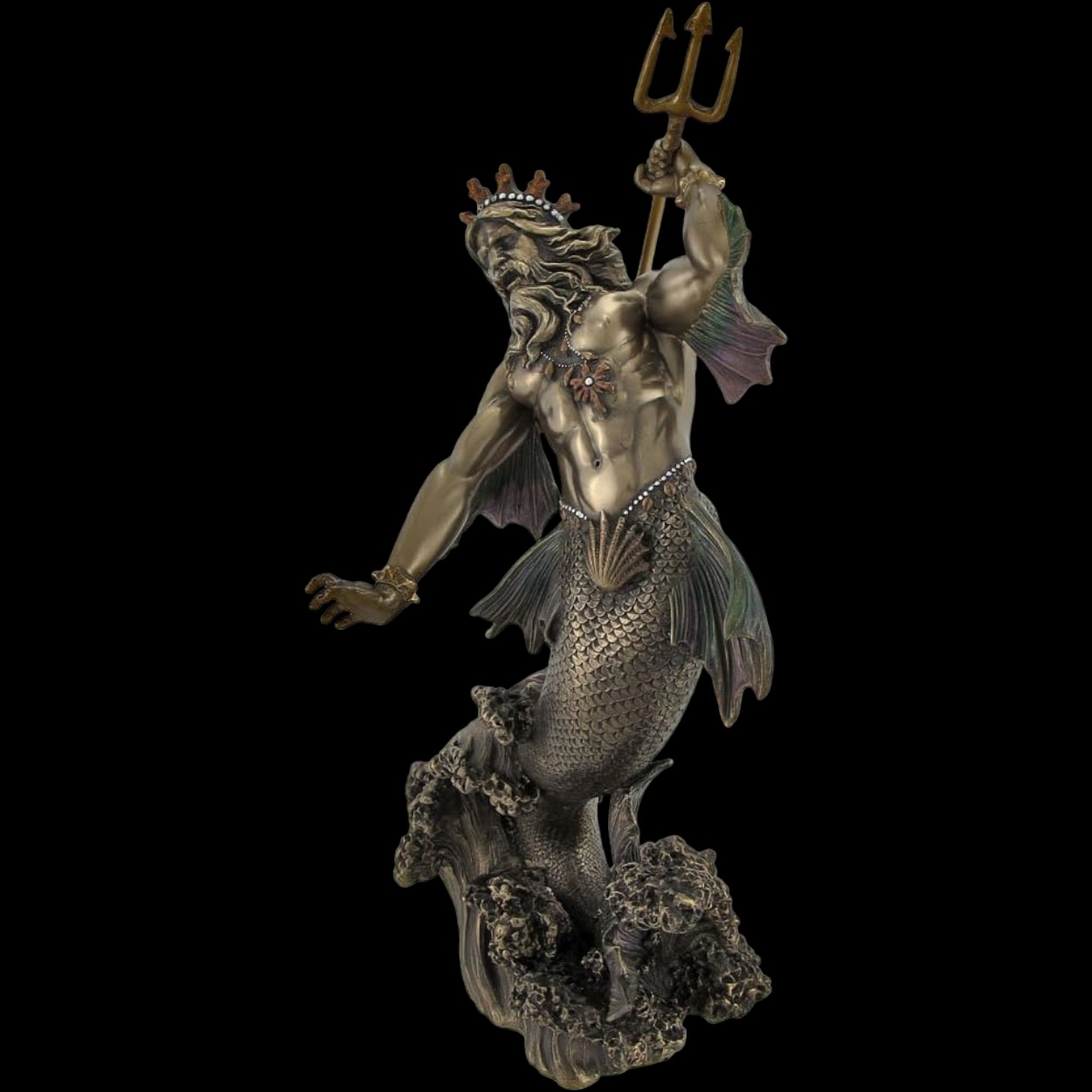 Figurina, Poseidon Zeul Marii Si Al Oceanelor, Rasina Acoperita cu ...