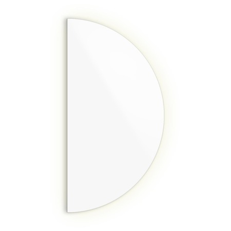 Oglinda de semicerc, LED, Wallfluent, Fara rama, (Calda 3000K), 80 cm ...
