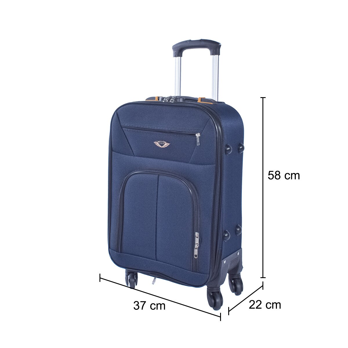 Set 3 trolere voiaj, Naimeed D5579, 4 roti 360 grade, material textil ...