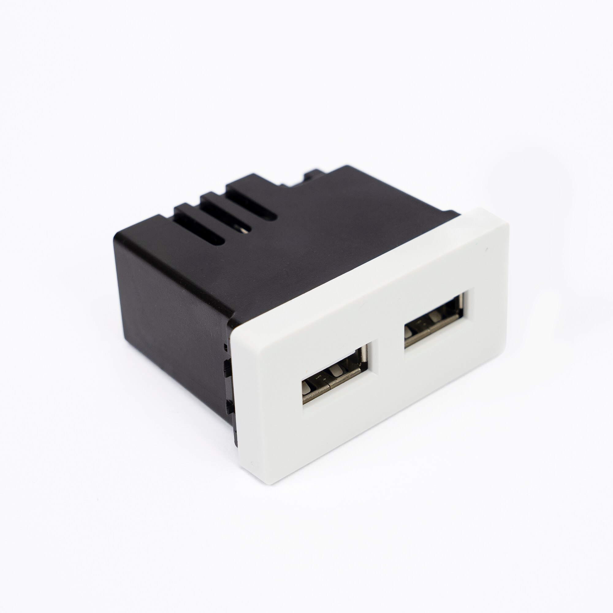 Dupla USB aljzat PNI UB20, 5V, 2.4A, moduláris, beépíthető, F 1/2 típusú, üvegkerethez RM101W ...