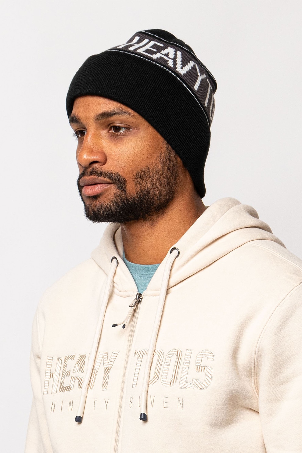 Heavy Tools, Caciula elastica cu model logo, Negru - eMAG.ro