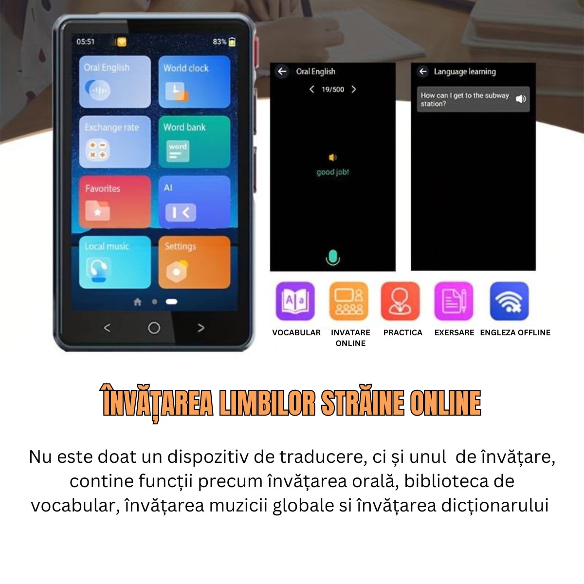 Traducator intelligent bidirectional in timp real, Traducere vocala ...