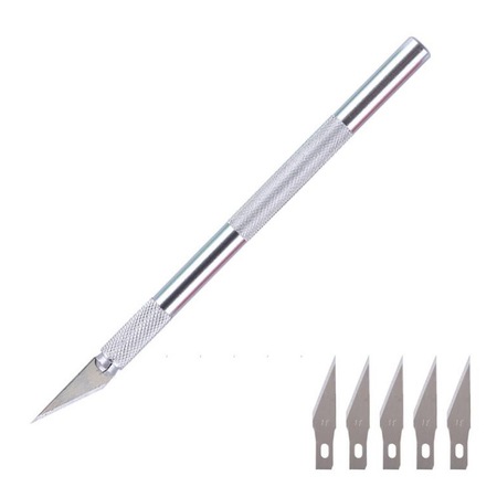 Cutter Metalic de Precizie tip Bisturiu cu 5 Lame de Rezerva DAVIDAMI ...