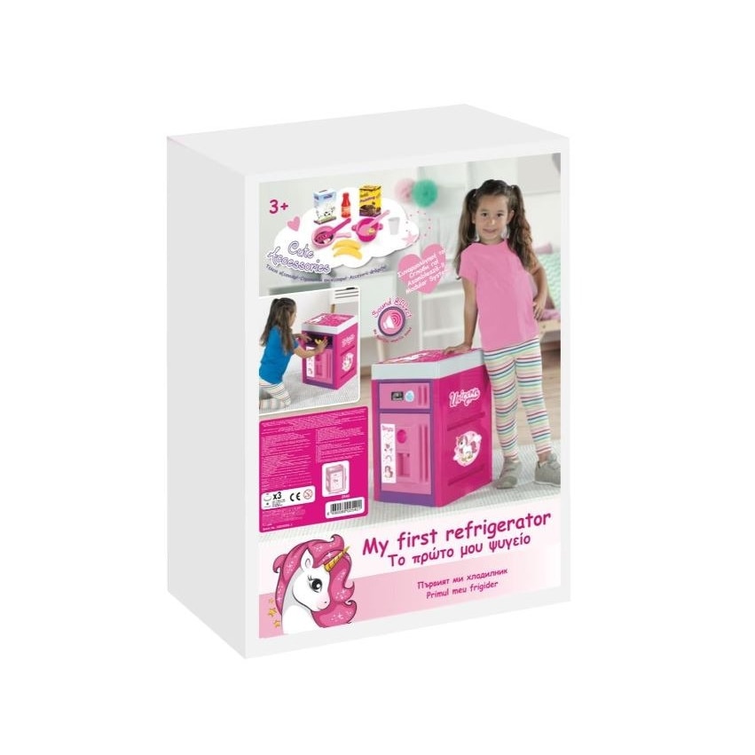 Frigider de jucarie Unicorn Shopiens® pentru copii cu accesorii si ...