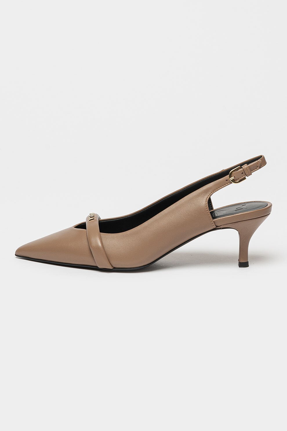 Furla, Pantofi slingback de piele cu toc kitten Core - eMAG.ro