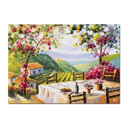 Tablou pictat manual living, hol, birou, dormitor, Colt de rai ...