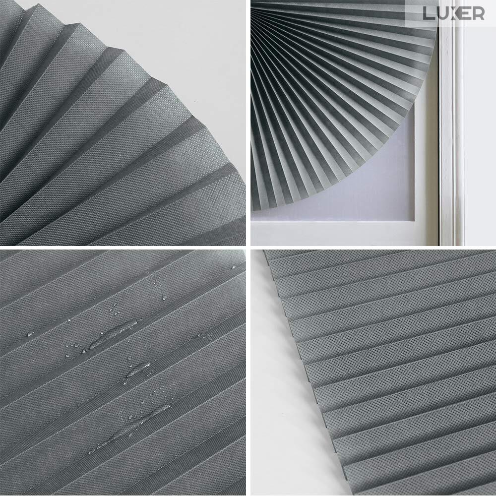 Set 2 Jaluzele Plisate cu Sistem de Prindere Autoadeziv Luxer ...