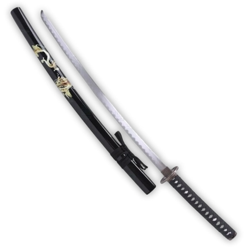 Sabie Katana Gold Dragon, ornamentala, otel, 100 cm - eMAG.ro