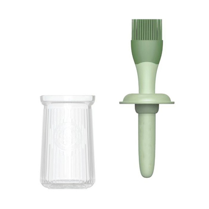 Pensule bucatarie, POMAMZ, ustensile silicon, Sticla de ulei de sticla, 250ml, 21.2cm*6.9cm ...