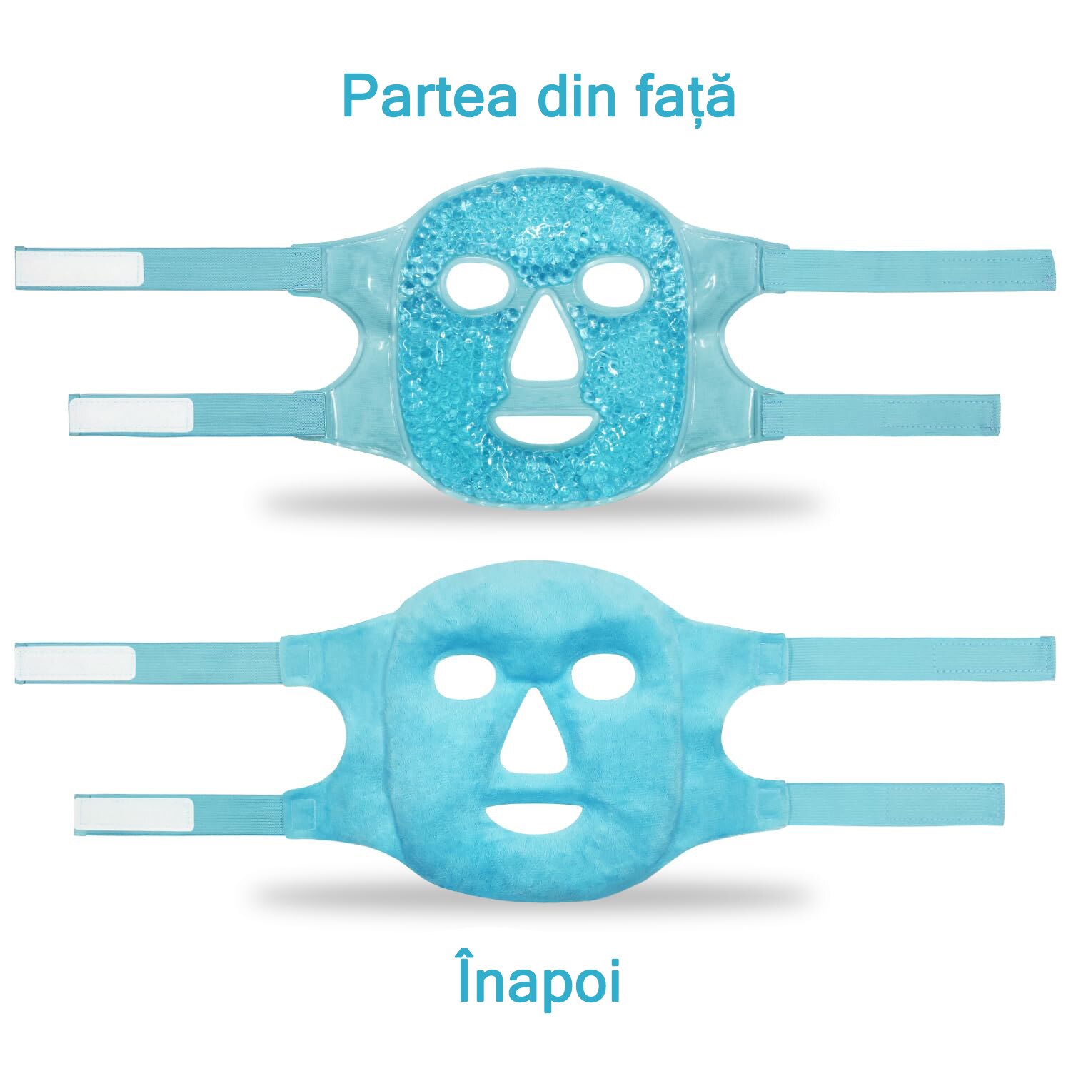 Masca de fata si ochi cu gel, POMAMZ, Albastru - eMAG.ro
